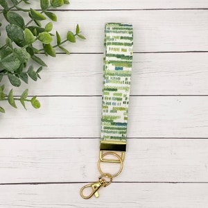 Light Green Keychain Wristlet | Wrist Strap | Wrist Lanyard | Fabric ...