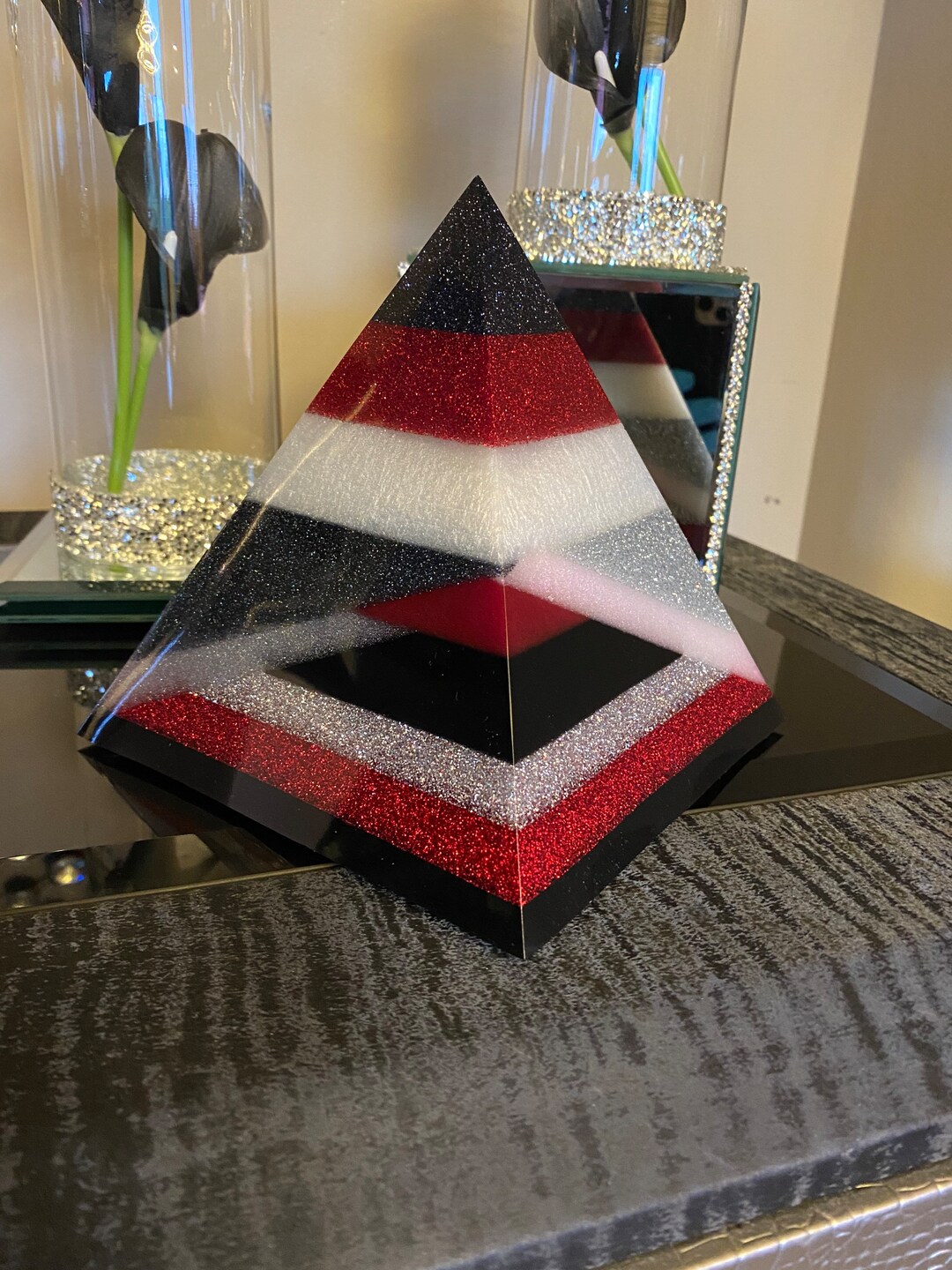 Large Luxe Resin Pyramid W/glitter **free Shipping** - Etsy