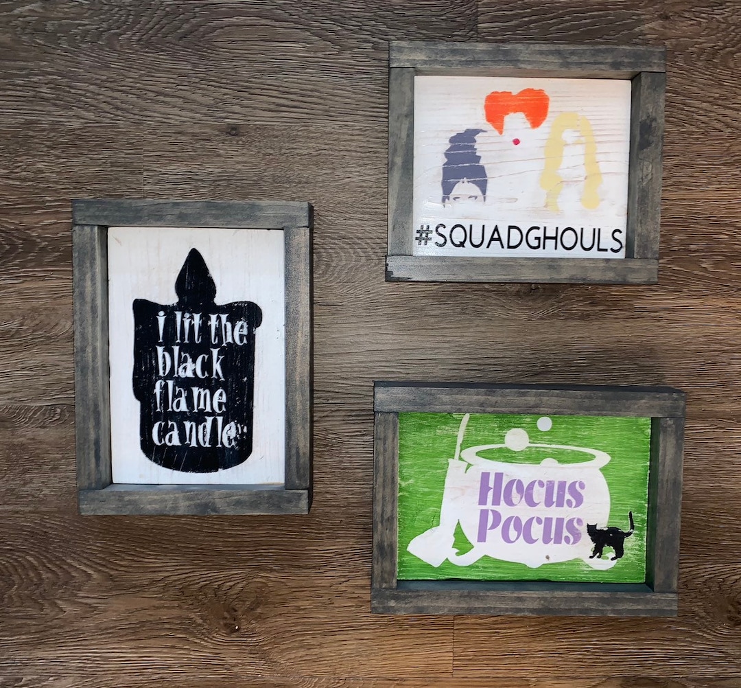 Hocus Pocus Set of 3 Rustic Signs - Etsy