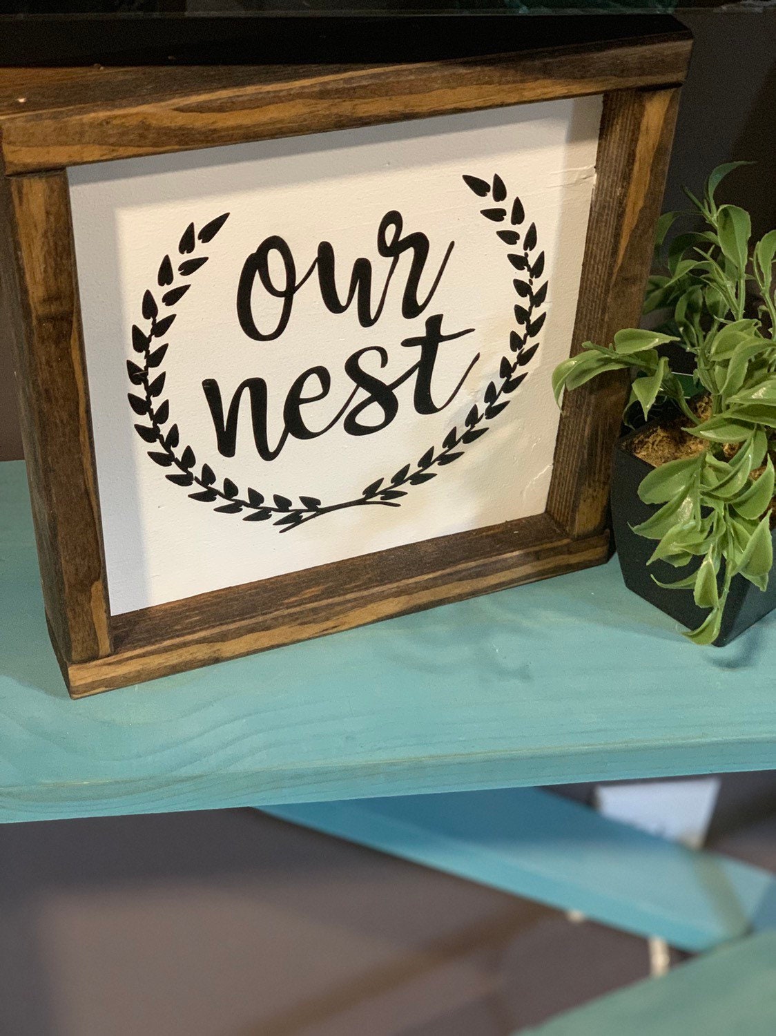 Our Nest Sign Farmhouse Decor Home Sign Wood Sign - Etsy