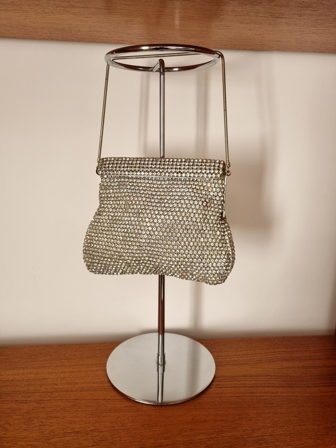 Vintage Antique Silver Top Handle Diamante Rhinestone Eveninghandbag - Etsy