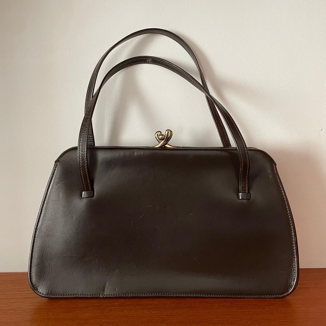 Beautiful Brown Leather Peter M Alan of London Handbag Top Handle - Etsy