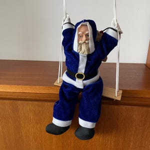 Santa Puppet Vintage Mid Century European Blue Father Christmas Decor ...