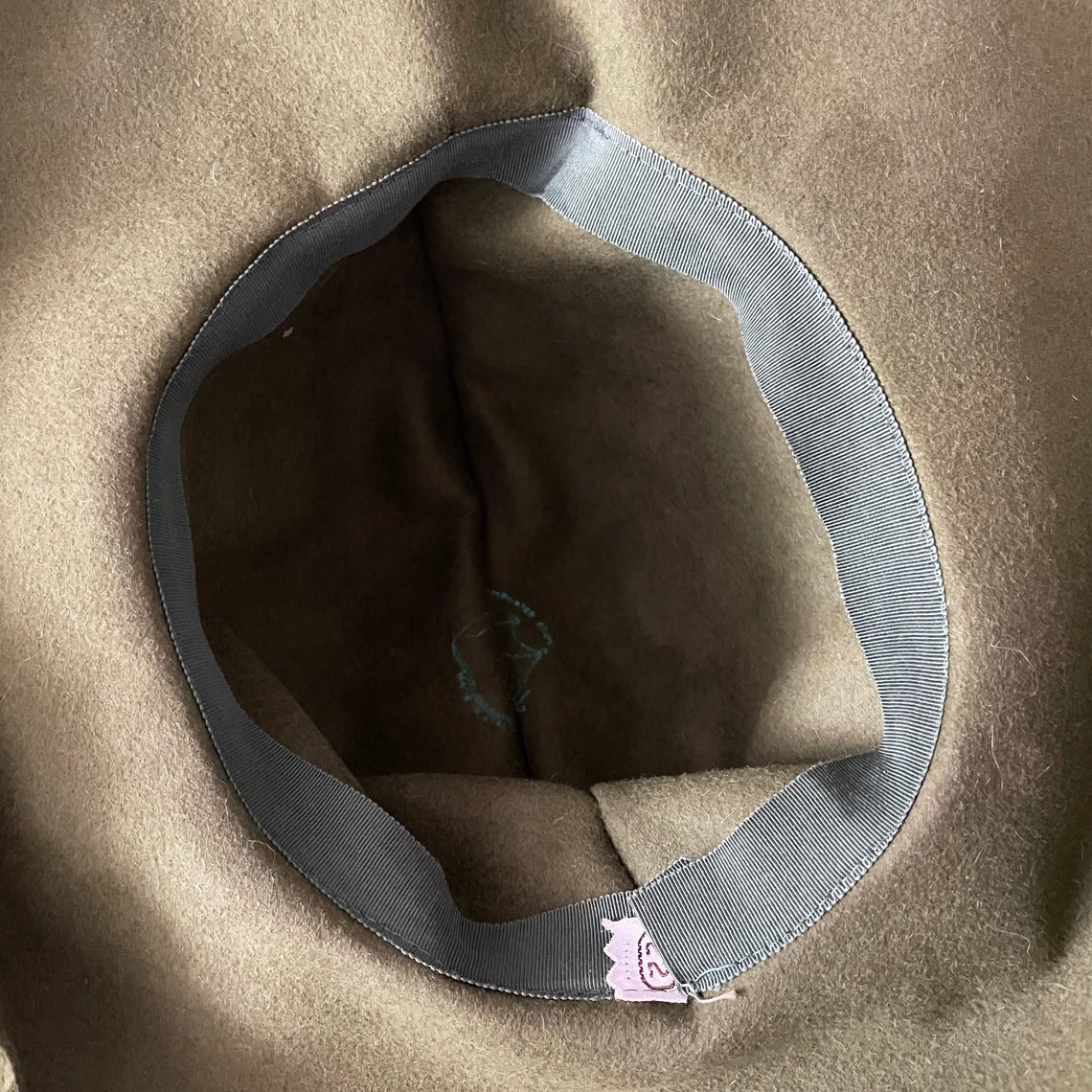 Vintage Green Furry Wool Wide Brim Italian Hat With Bow. Made - Etsy