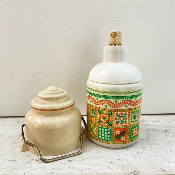 Vintage Avon 70s Patchwork Cologne Mist. Flask Design… - Gem