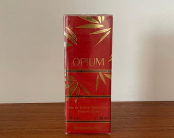 Collection of 80s YSL OPIUM PERFUME Vanity Items Including Full Bottle ...