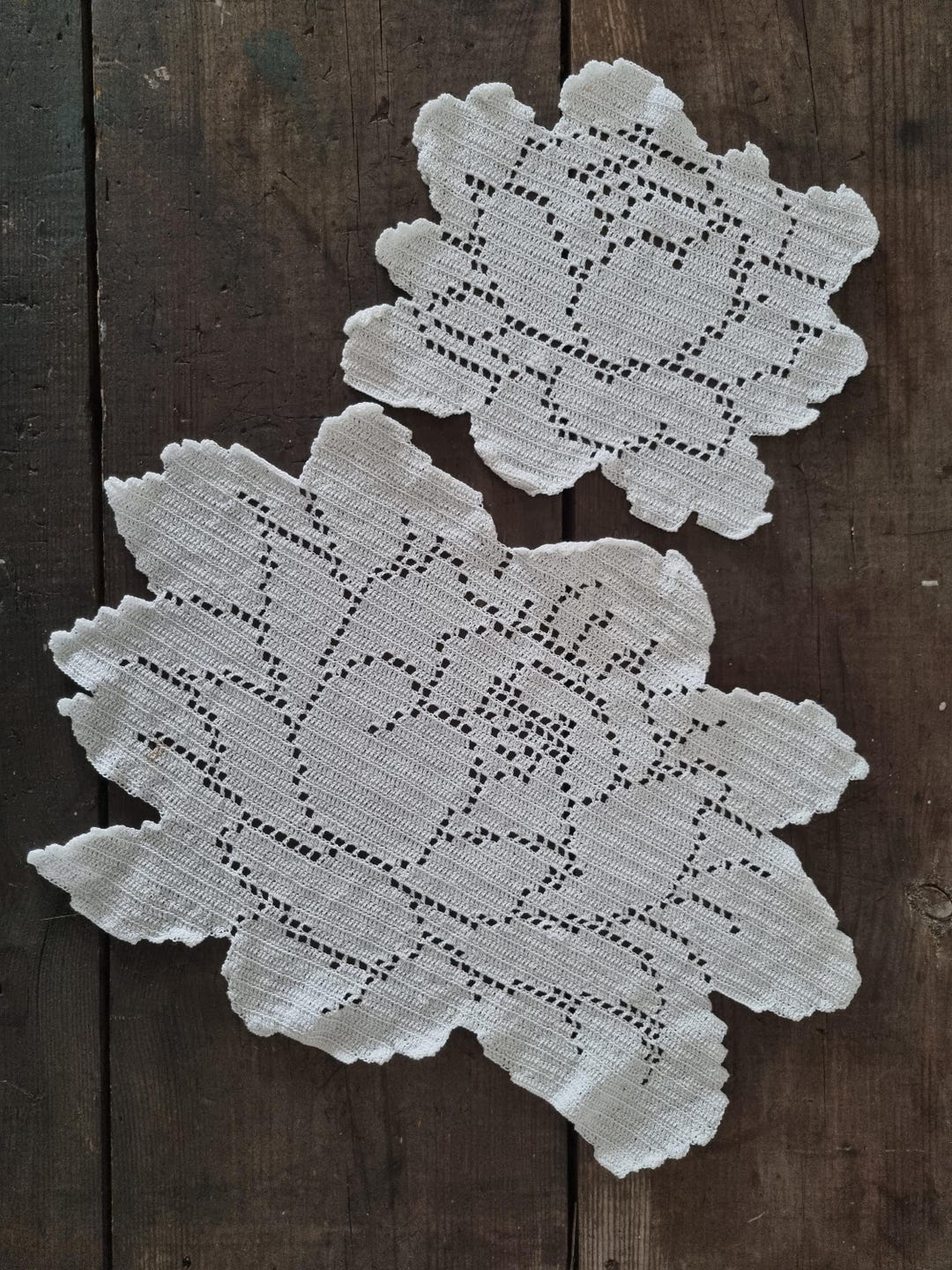 Doilies Unique Rose Shaped Set for Elegant Home Décor - Etsy