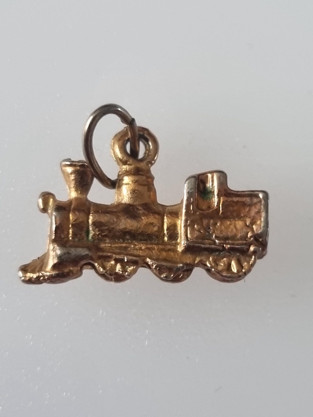 Antique Charm Train Locomotive Gold Tone - Etsy