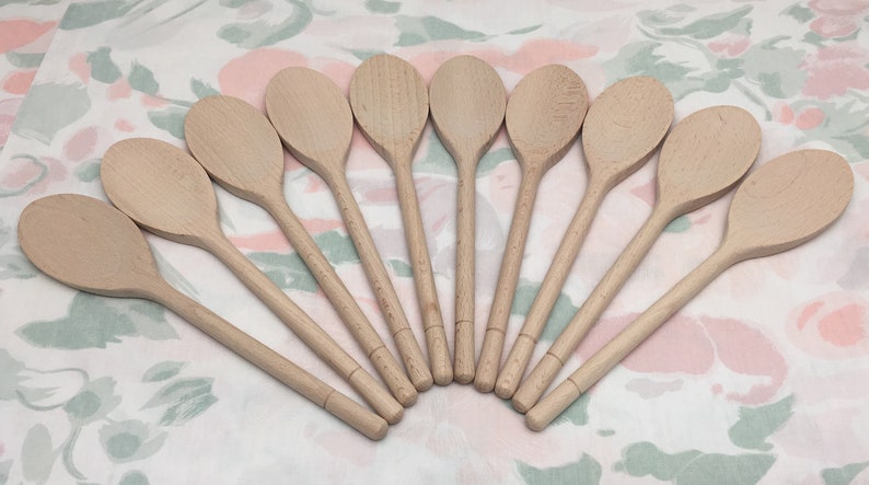 Bulk Pack of 50 Medium Wooden Spoons 10 Beech - Etsy