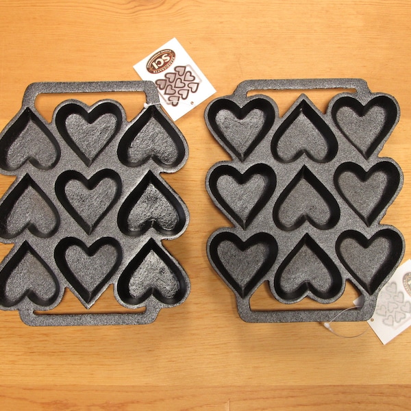 Cast Iron Hearts Pan - Etsy