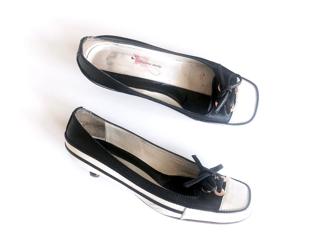 Vtg Y2K Converse-style Ballet Flat Sneaker Kitten Heel Square - Etsy