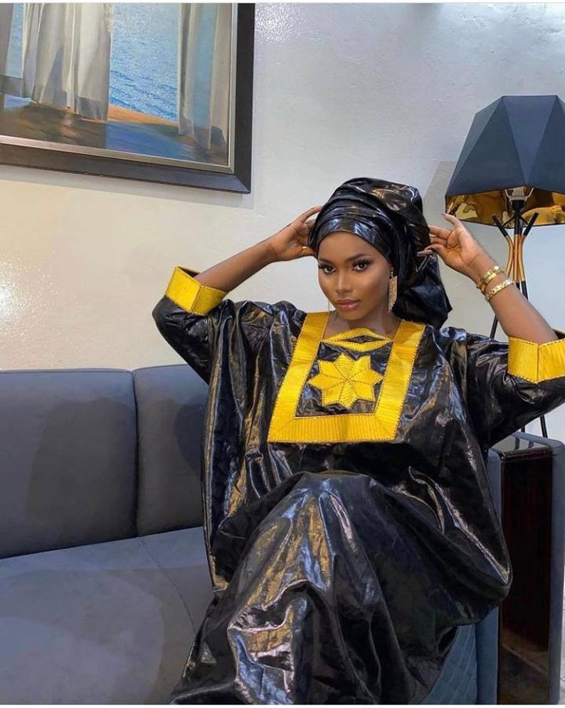 BAZIN RICHE Bazin Dress Senegal Dress Senegalaise African - Etsy