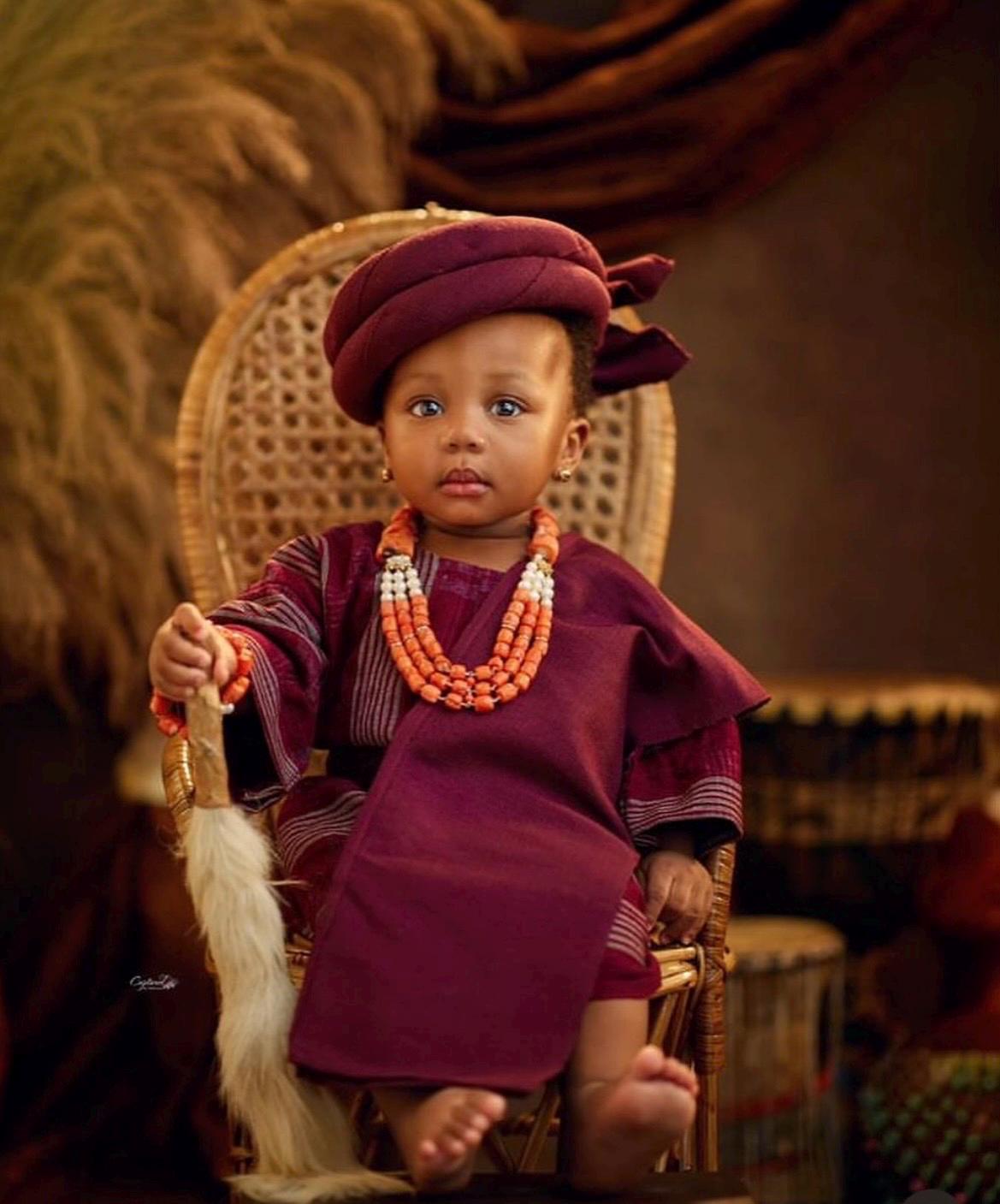 ASOOKE Outfits for Little Girls, African Attire for Kids, Asooke Iro ...