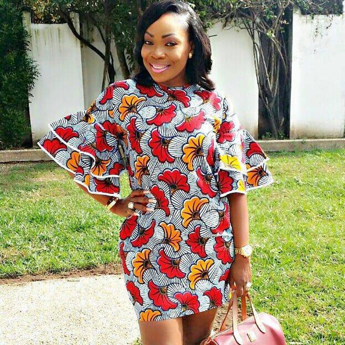 Sam African Short Dress / African Print Dress for Women / - Etsy
