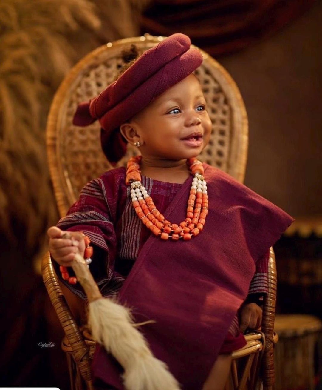 ASOOKE Outfits for Little Girls, African Attire for Kids, Asooke Iro ...