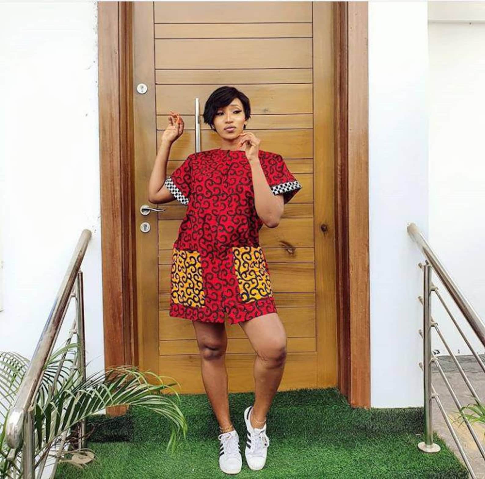Temmy African Print Short Dress / African Print Dress for - Etsy