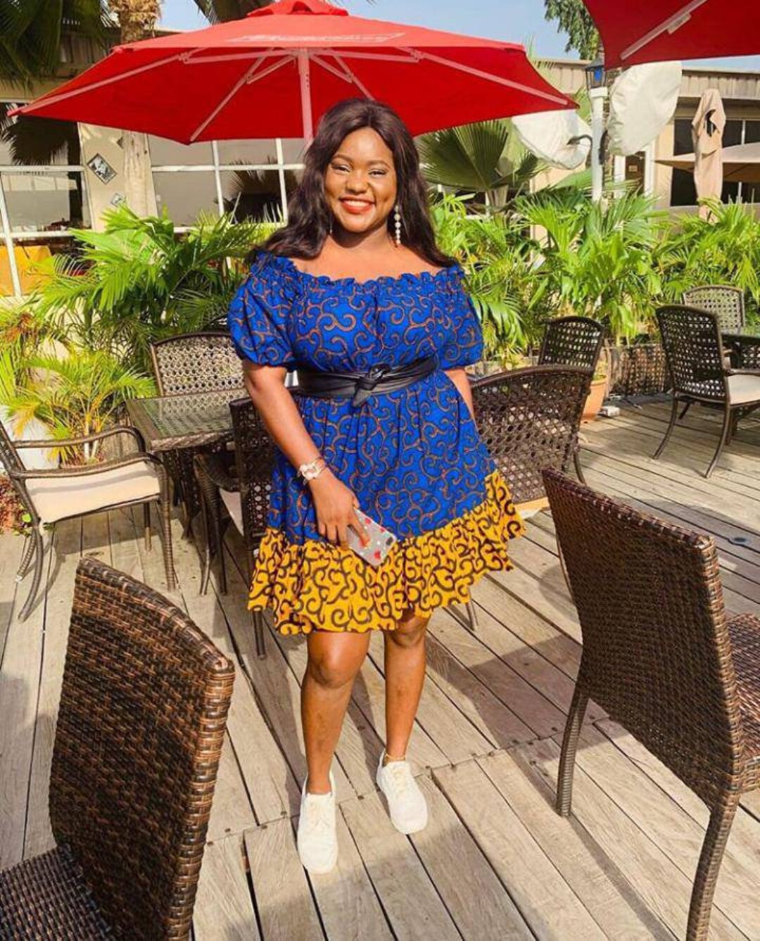 Sara African Print Short Dress / African Print Dress for Women / Prom ...