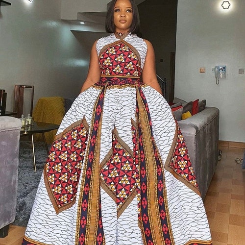 Evelyn African Maxi Dress // African Clothing for Women // | Etsy