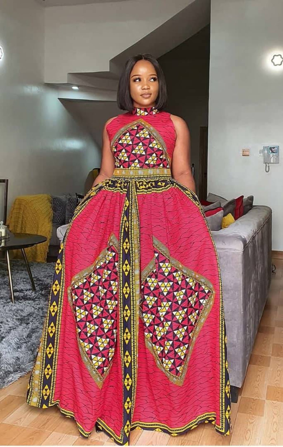 Vicky African Prom Dress / African Print Dress for Women - Etsy