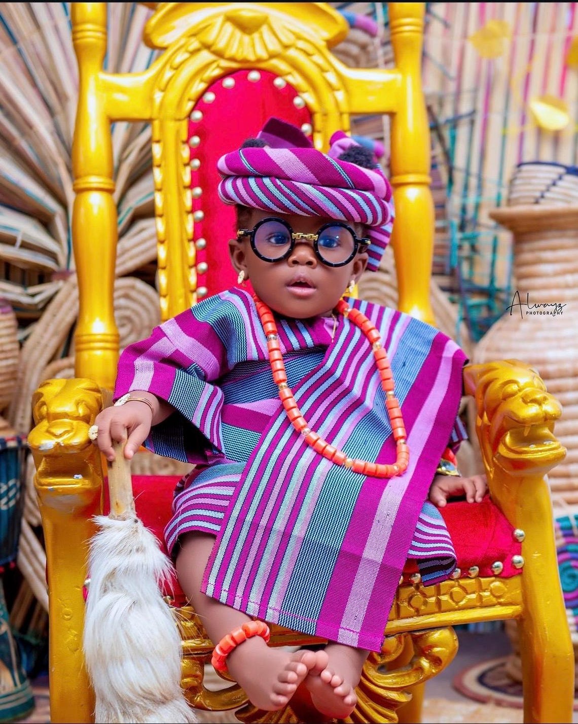ASOOKE Outfits for Little Girls , African Attire for Kids, Asooke Iro ...