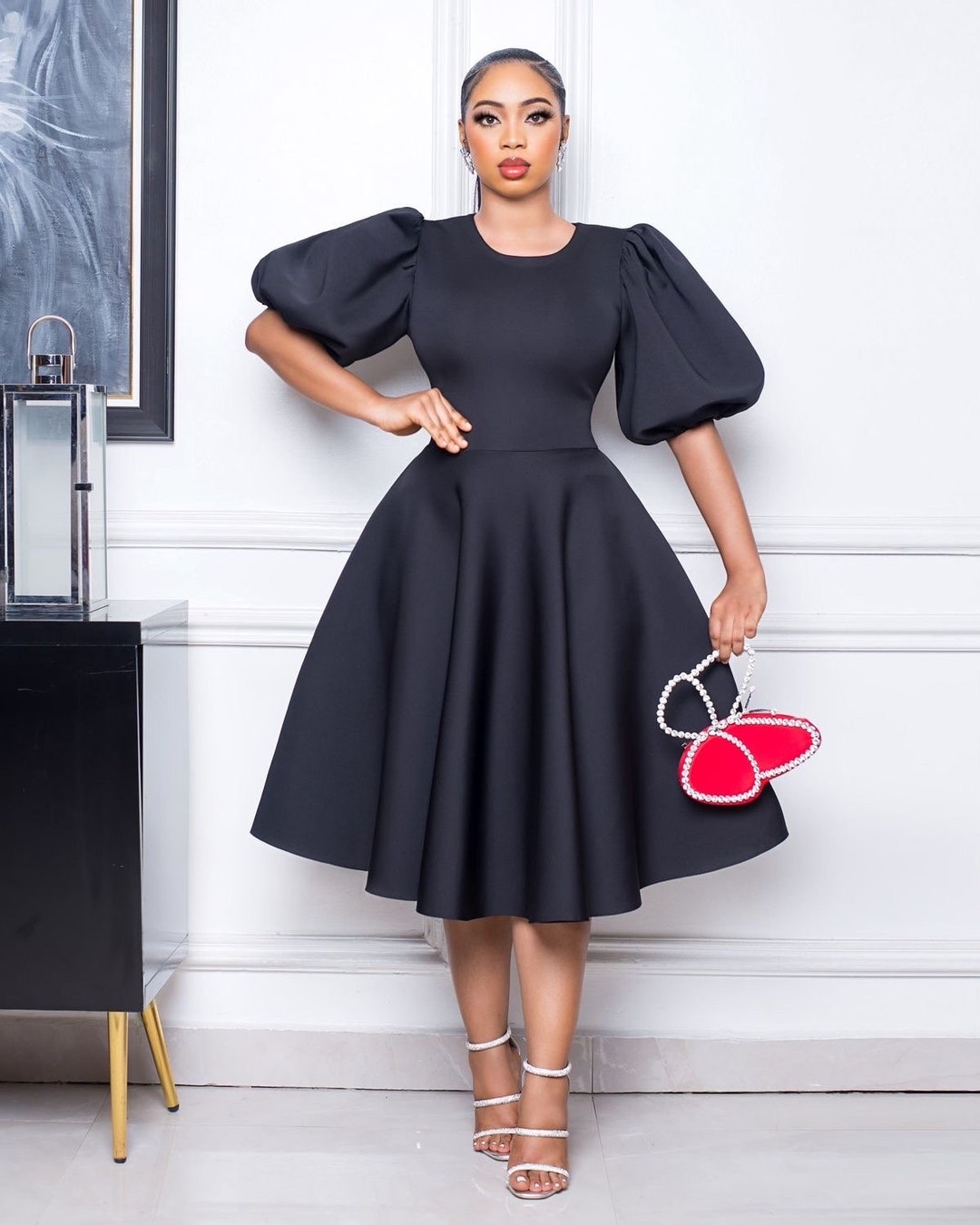 BRIDESMAIDS DRESS Tracy Black African Goddess Wedding Guest ...
