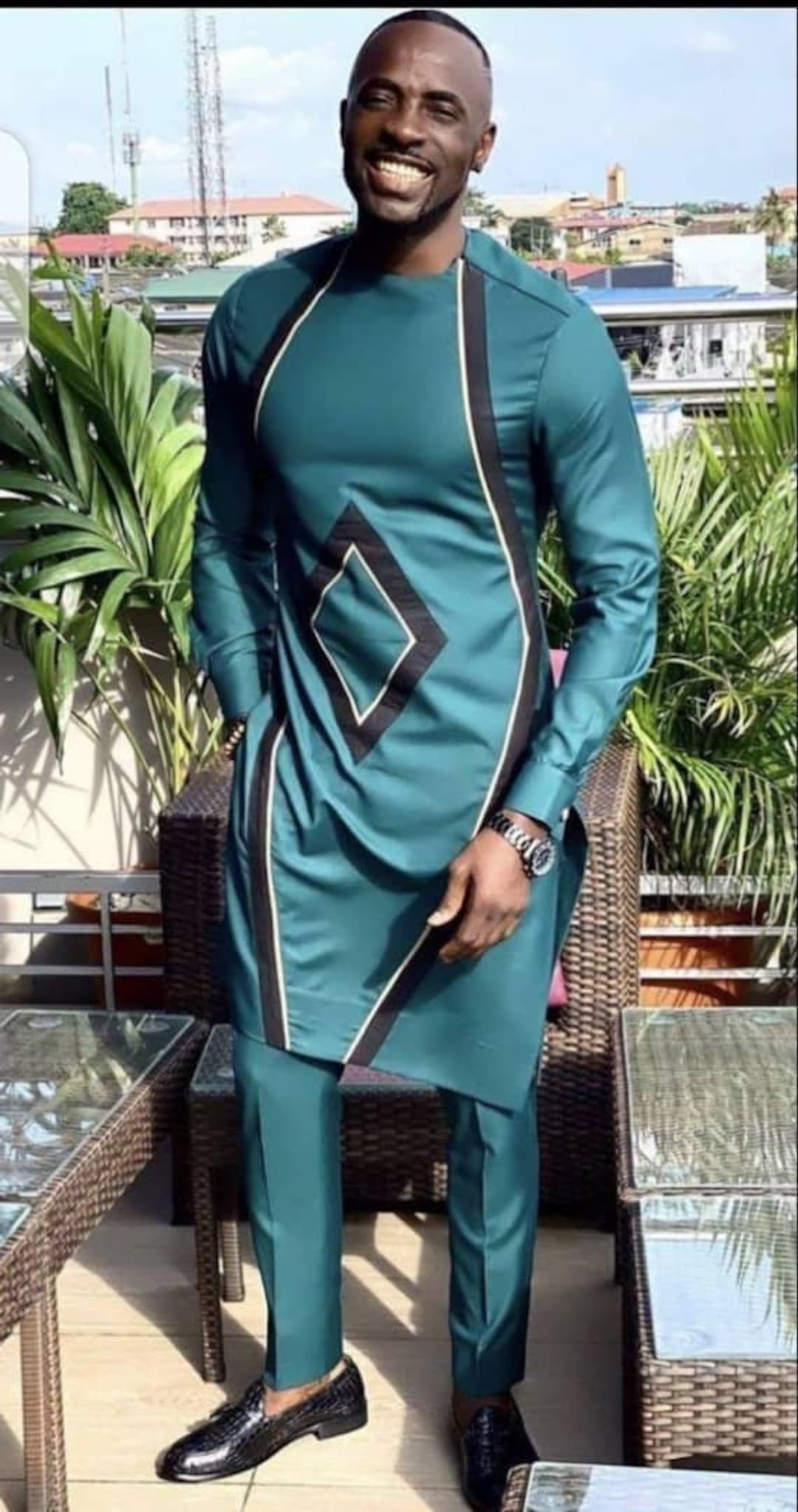 2 Piece African Dress for Men Dashiki Festival Suit Gift for Him ...
