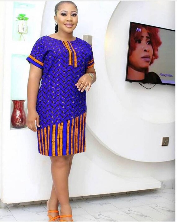 AFRICAN SHIFT DRESS Daisy African Short Dress African - Etsy