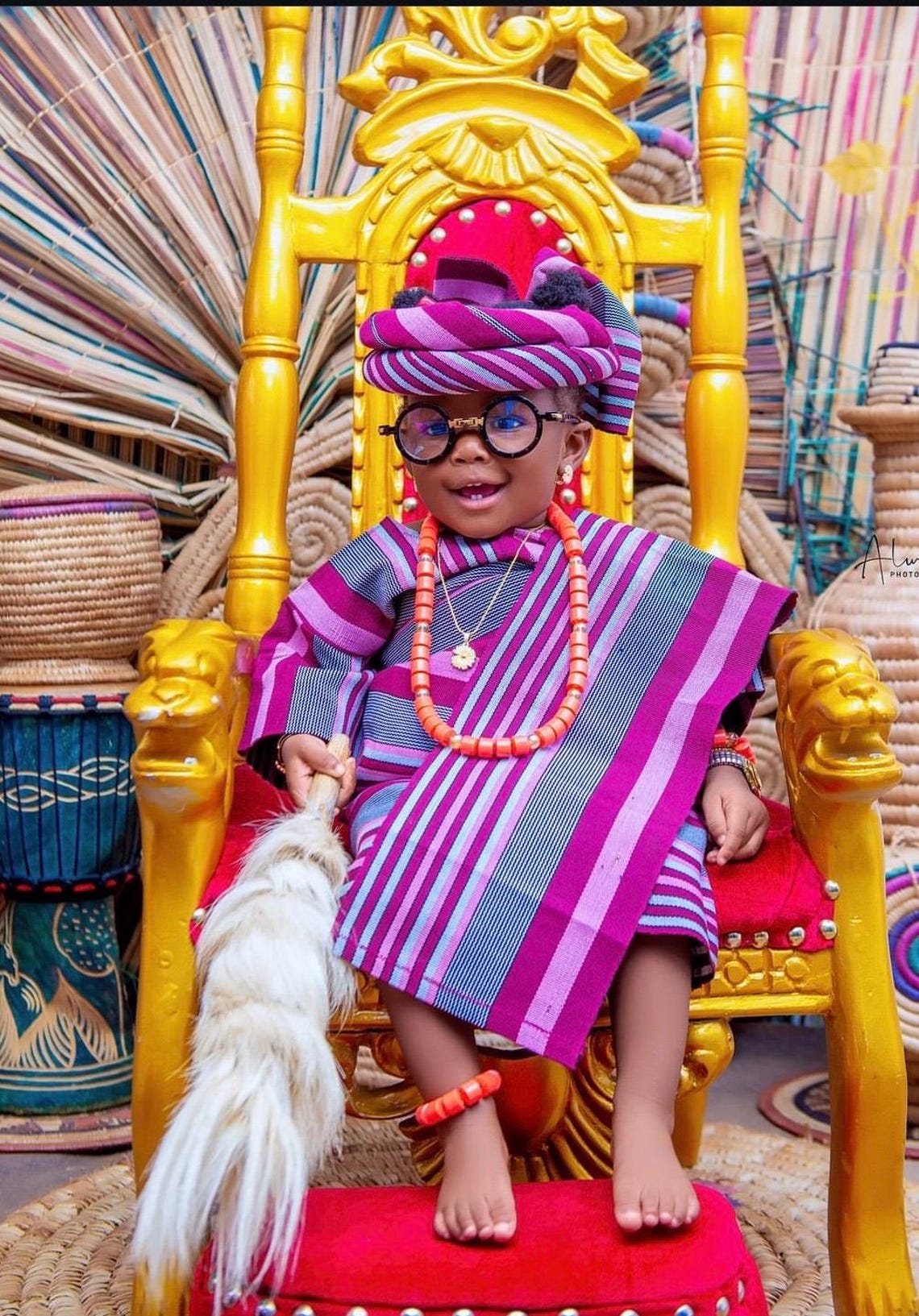 ASOOKE Outfits for Little Girls , African Attire for Kids, Asooke Iro ...