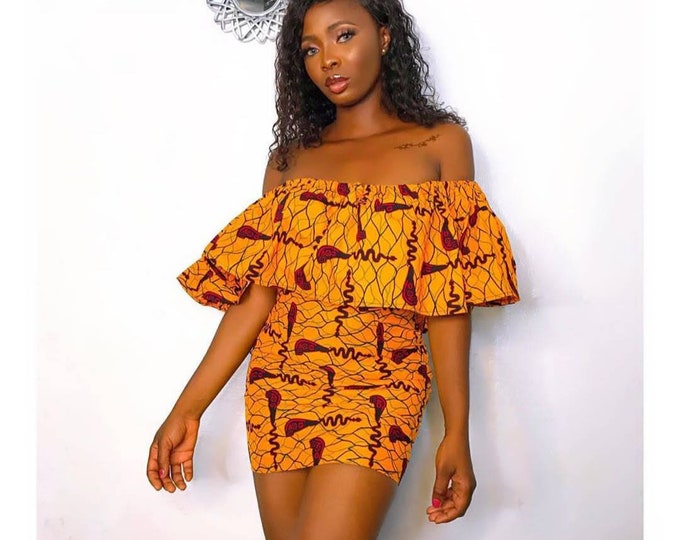 African Print Tess Dress / African Short Dress / Ankara Short - Etsy