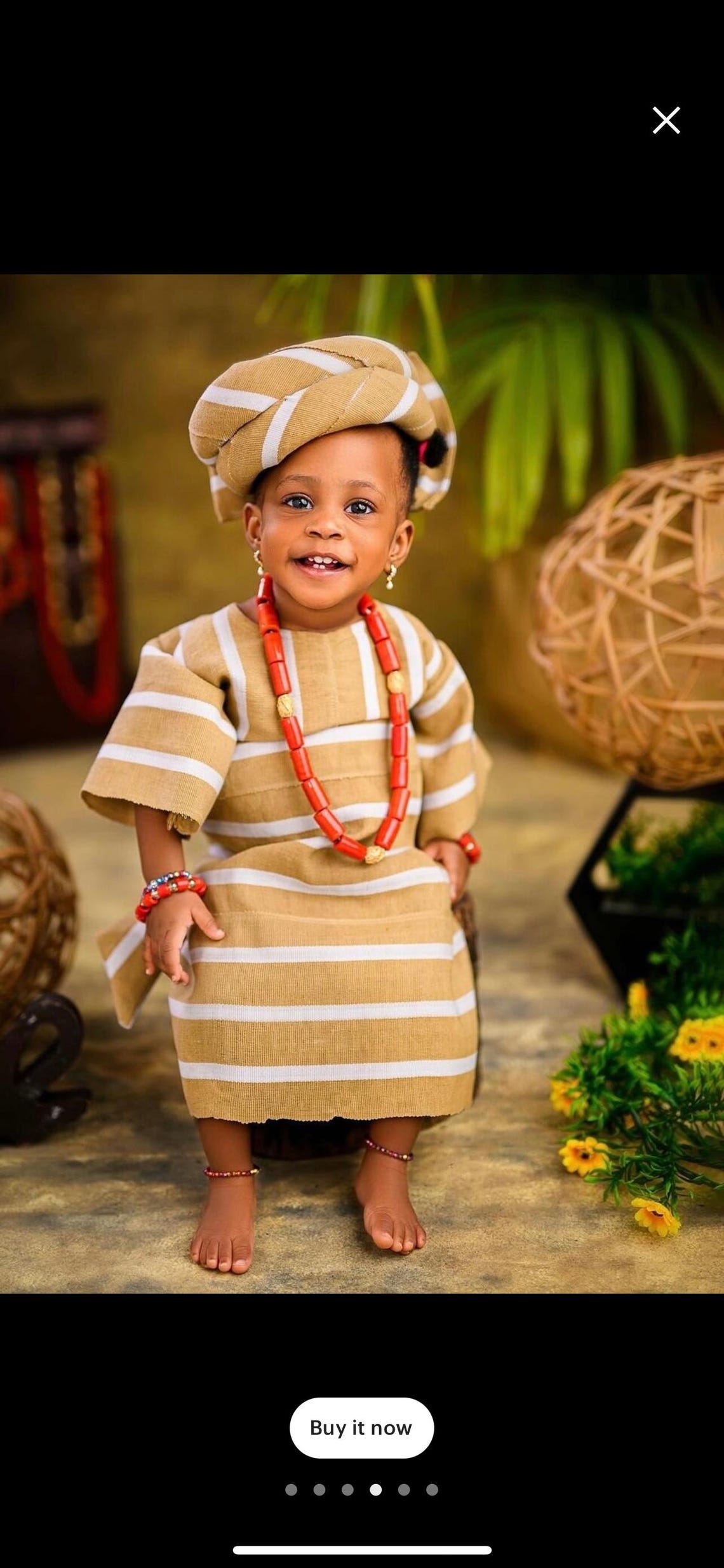 ASOOKE Outfits for Little Girls, African Attire for Kids, Asooke Iro ...