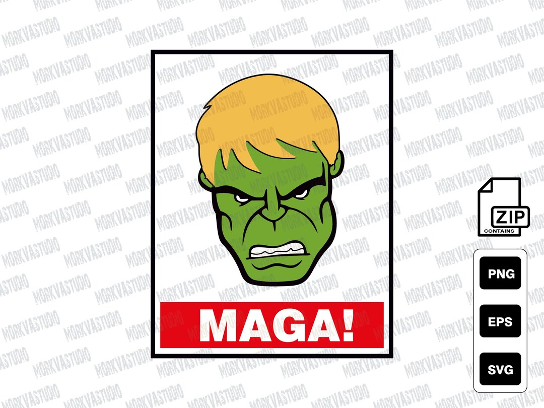 Maga Hulk Angry Face Svg - Etsy