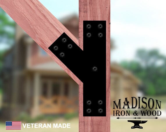 45 Degree L Bracket for 6" Post, Industrial Design Support Post Bracket ...