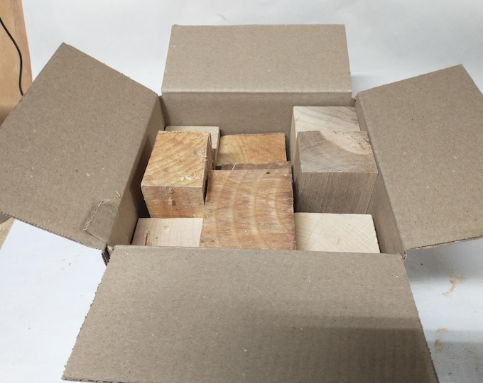 Box of Hardwood Drop Off's Craft Wood Turning Carving - Etsy