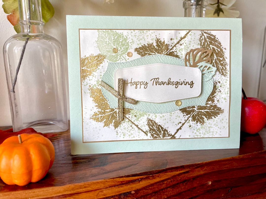 Thanksgiving Cards, Holiday Card, Handmade Thanksgiving Card, Pumpkin ...