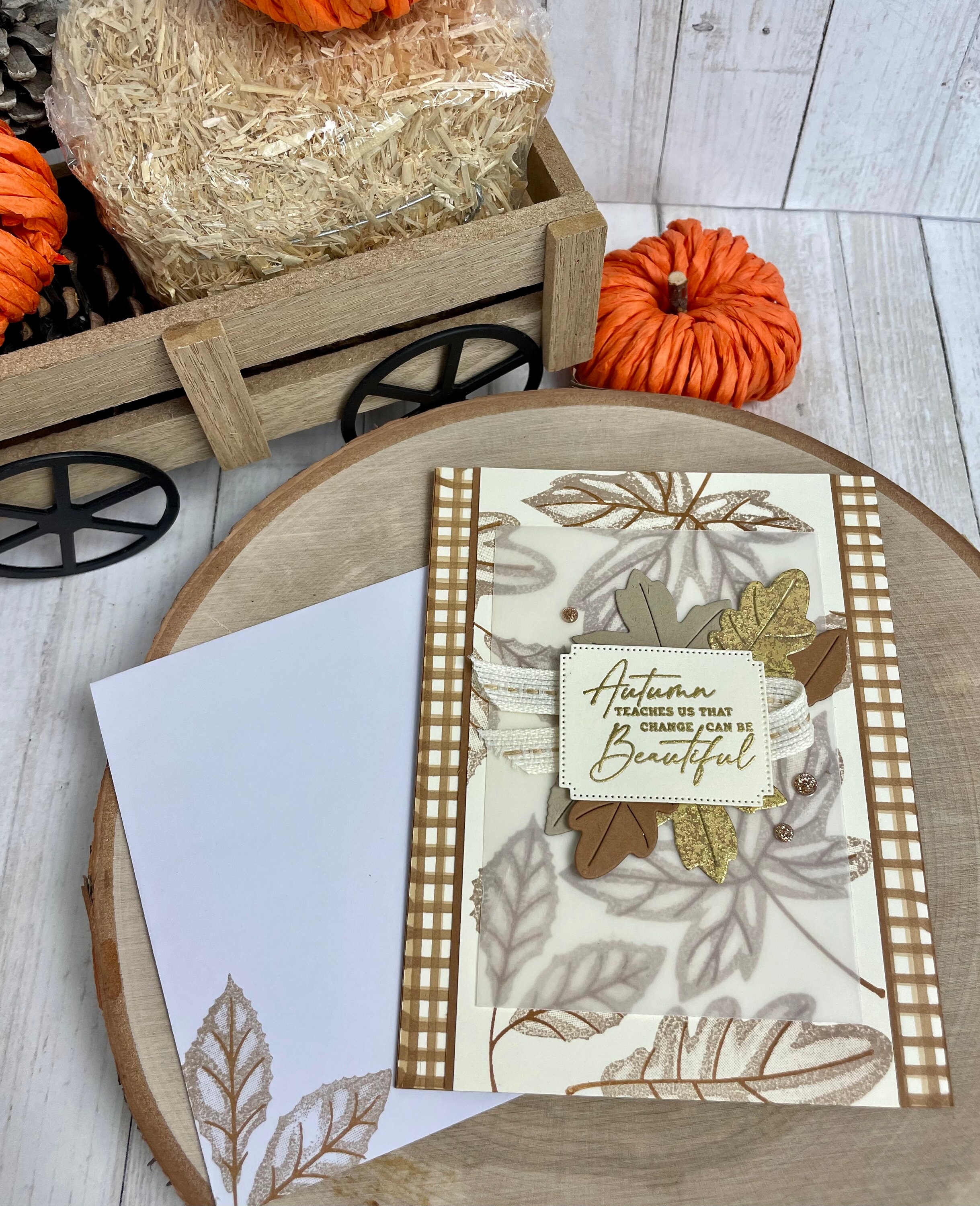 Handmade Thanksgiving Card: Autumn Leaves Holiday Card - Etsy