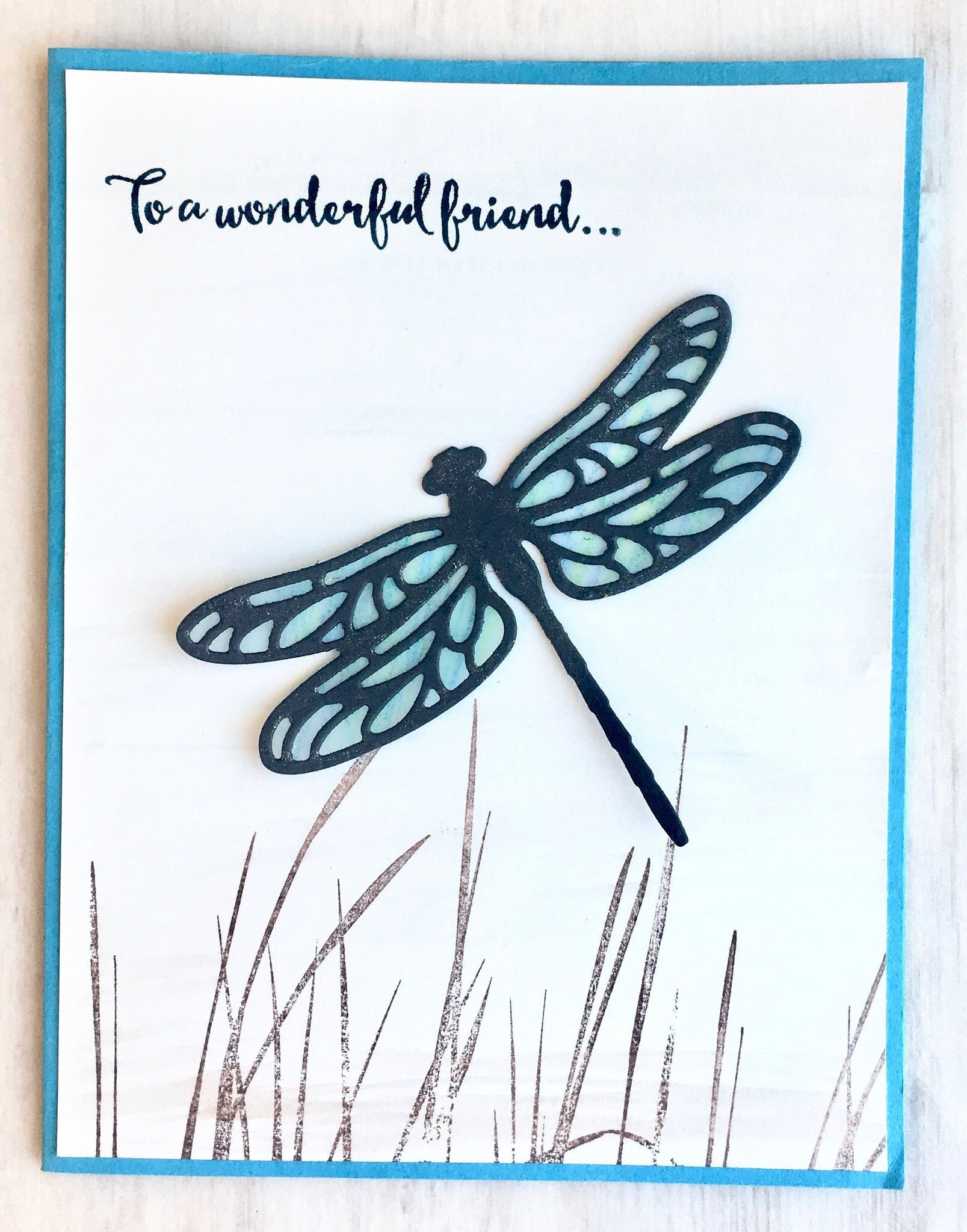 Dragonflieshandmade Cards Dragonfly Card Homemade Cards | Etsy