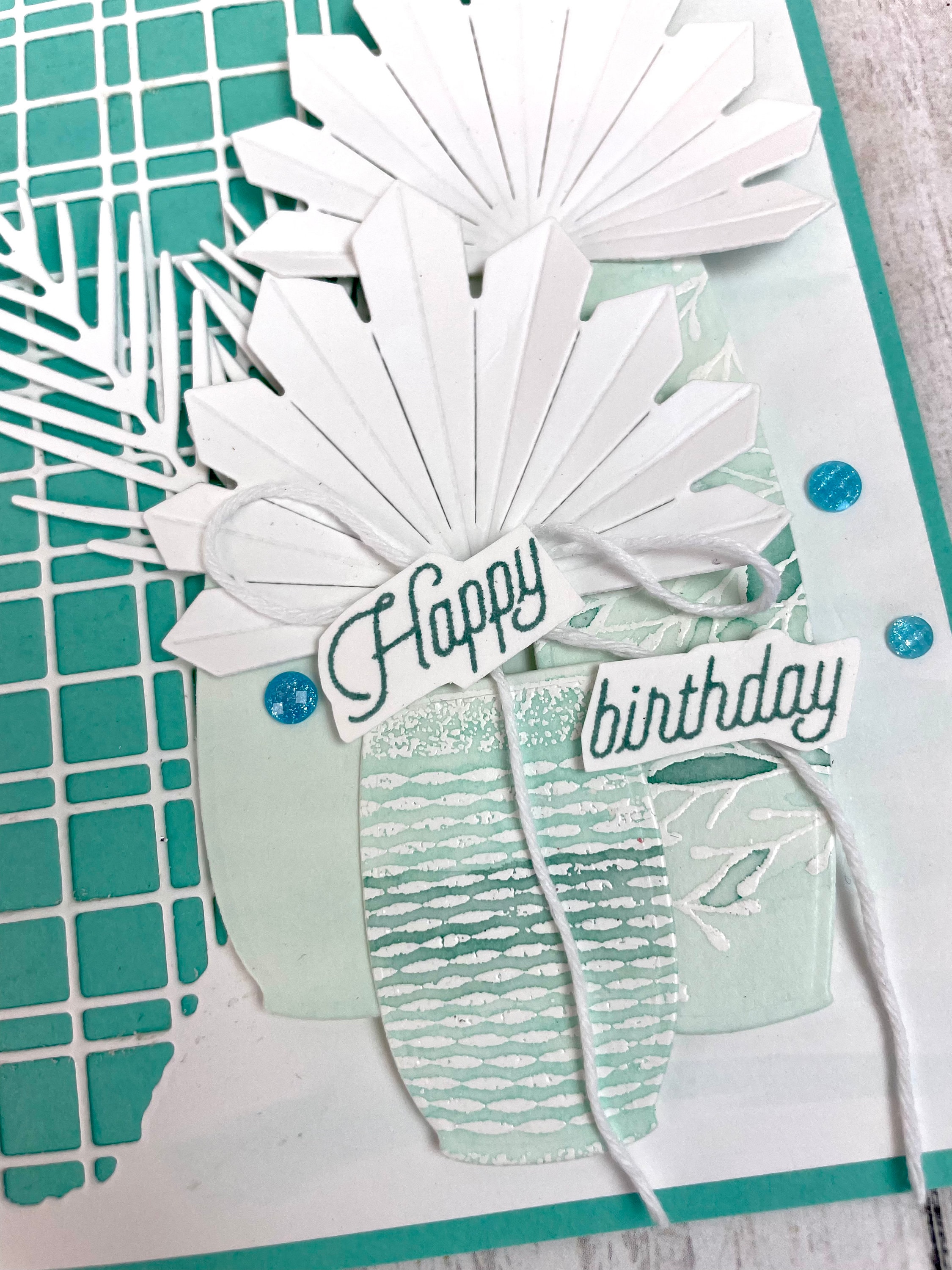 Happy Birthday, Pots , Palms, Earthen Textures, Stampin Up, Greetings ...