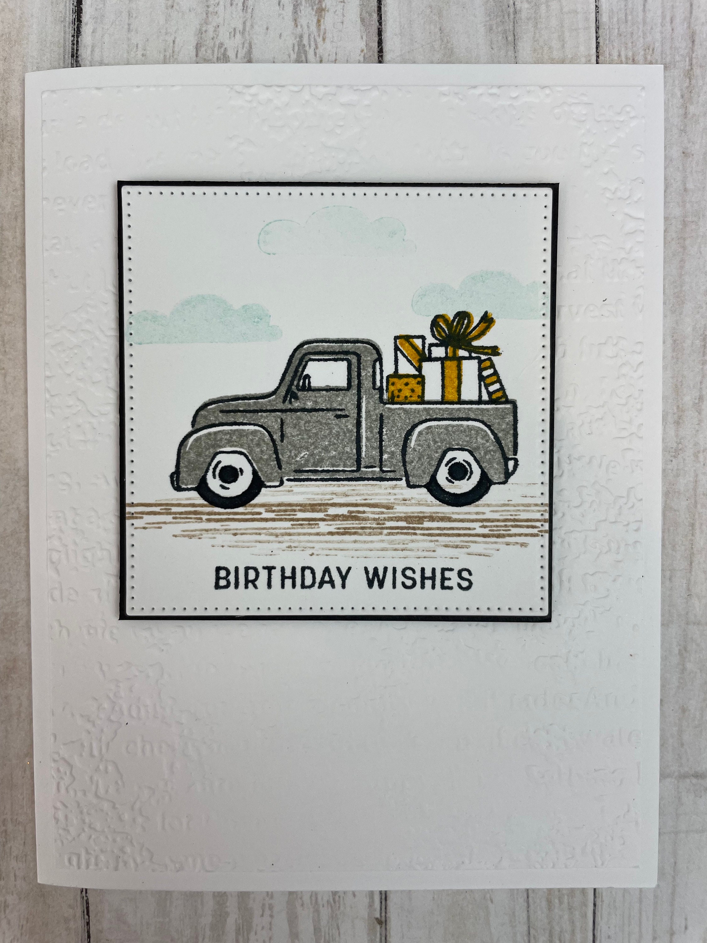 Happy Birthday Card With Trucks - Etsy