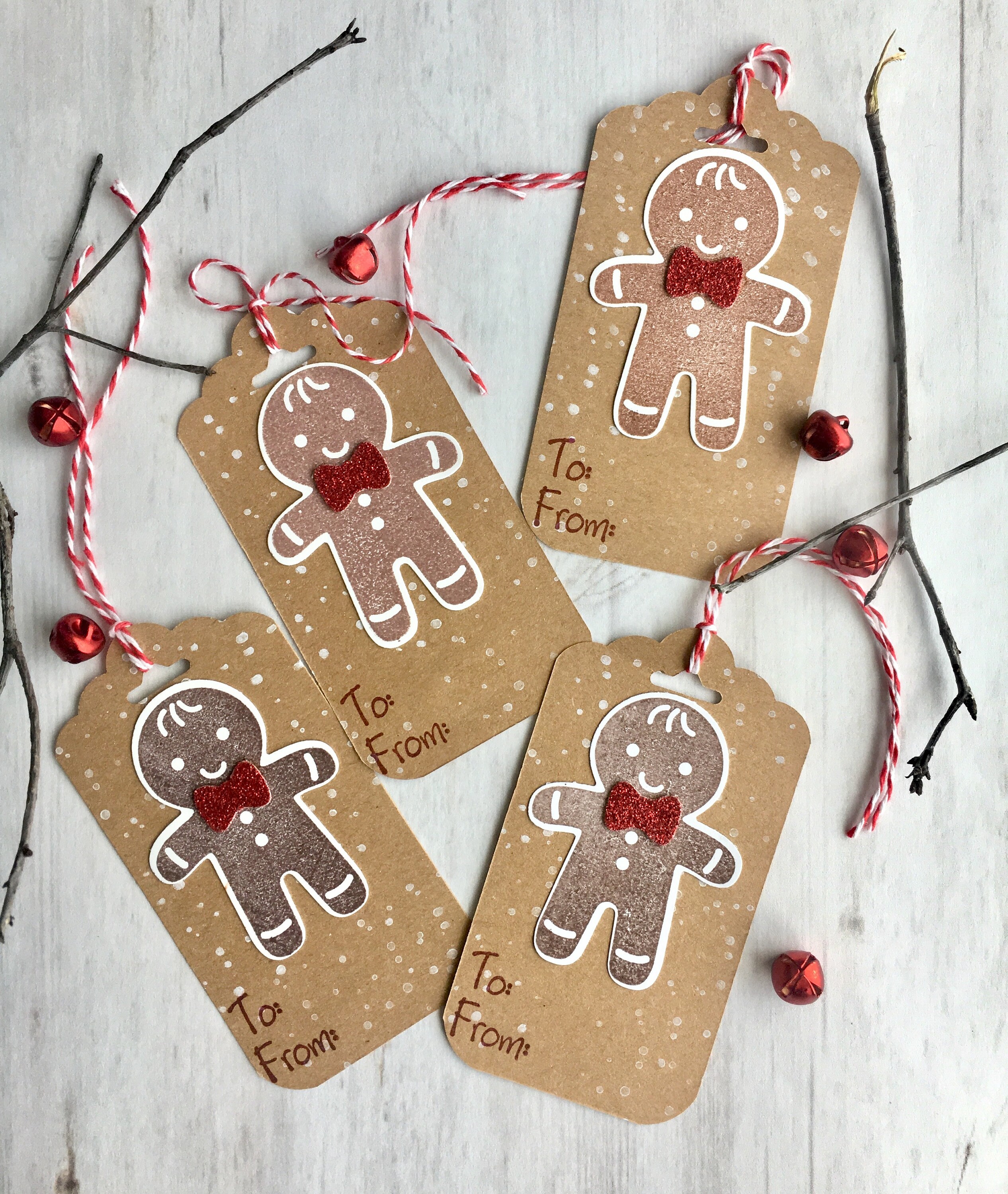 Set of 4 Gift Tags, Set of Gift Tags, Christmas Gift Tags, Holiday Gift ...