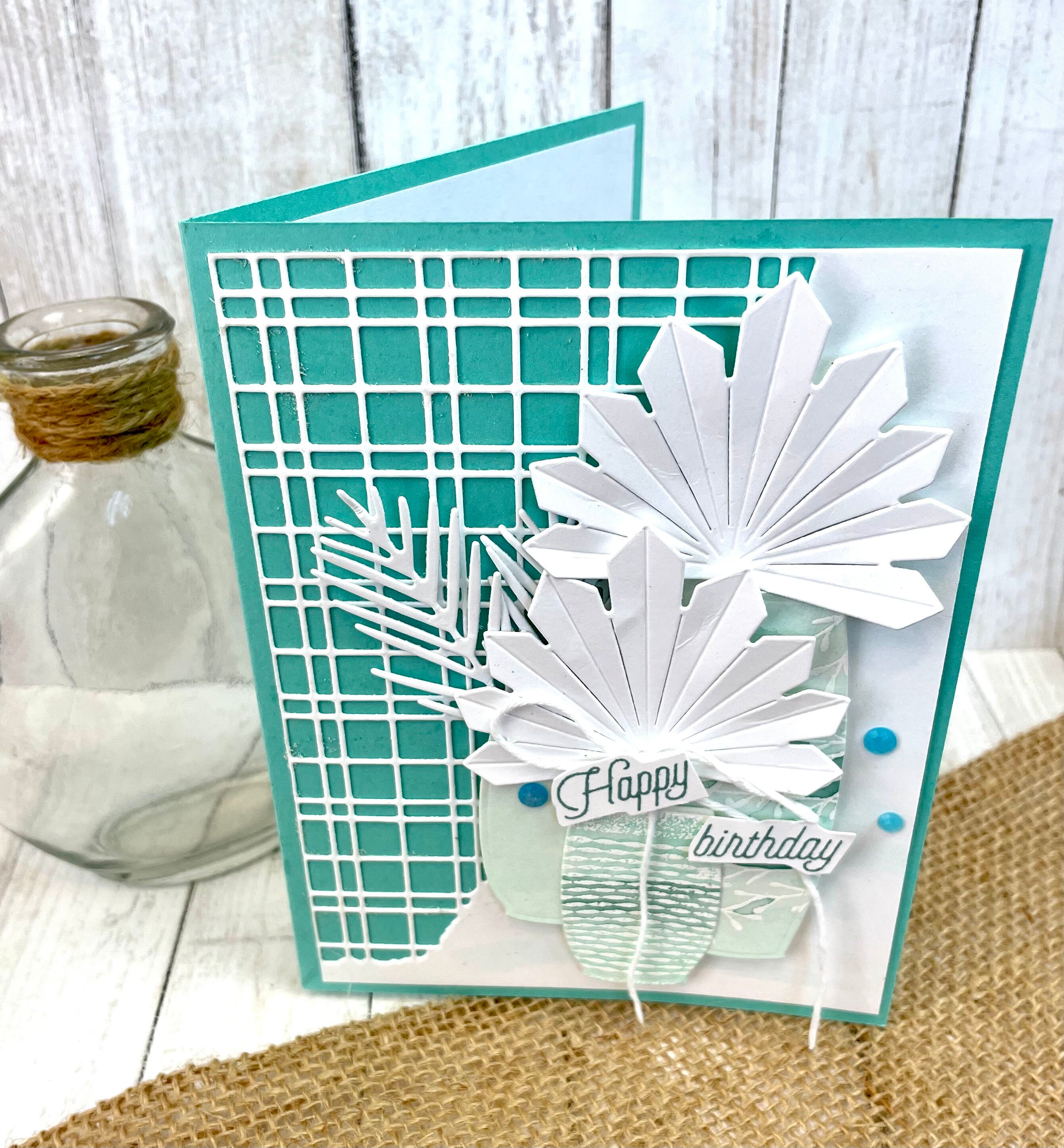 Happy Birthday, Pots , Palms, Earthen Textures, Stampin Up, Greetings ...