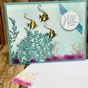 Blank Cards, Ocean Themed Cards, Fish, Stamping Up, Coral Reefs - Etsy