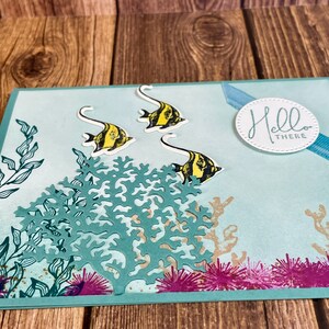 Blank Cards, Ocean Themed Cards, Fish, Stamping Up, Coral Reefs - Etsy