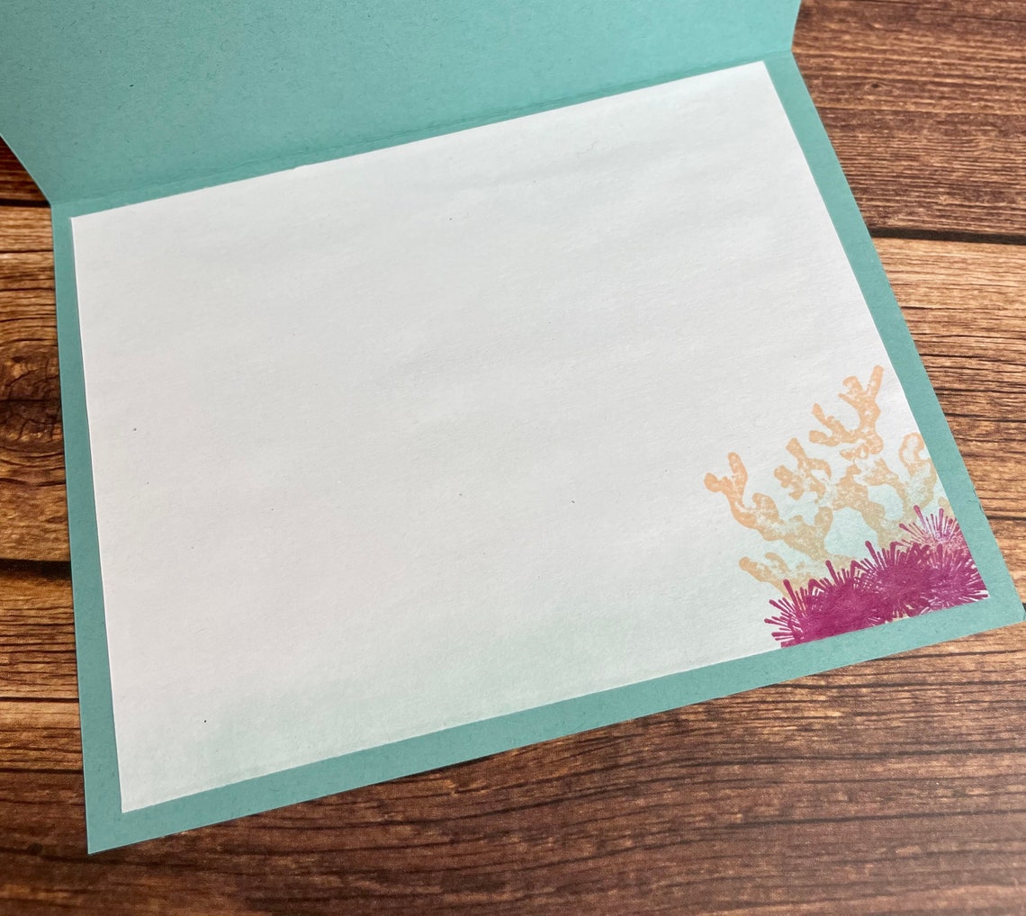 Blank Cards, Ocean Themed Cards, Fish, Stamping Up, Coral Reefs - Etsy