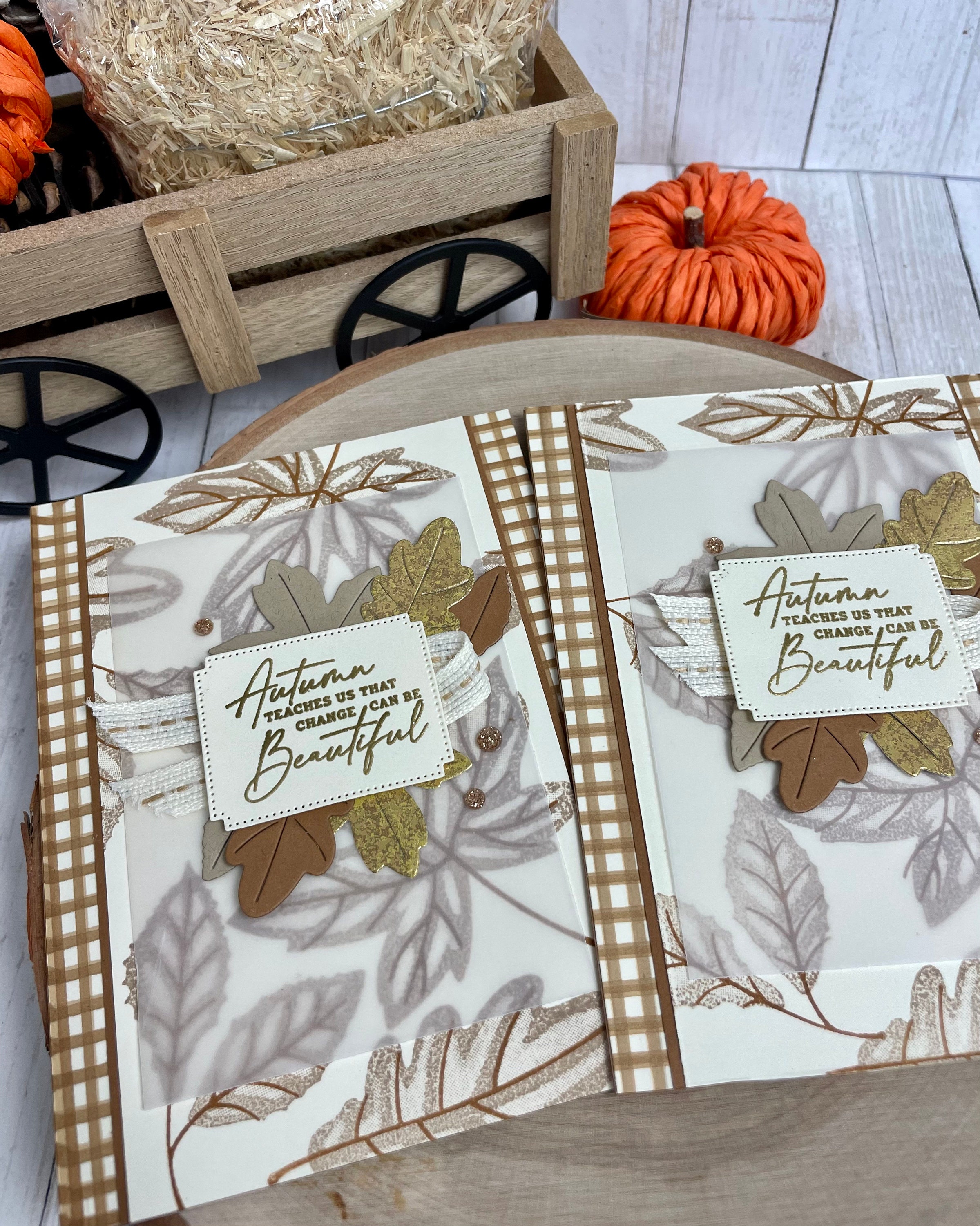 Handmade Thanksgiving Card: Autumn Leaves Holiday Card - Etsy