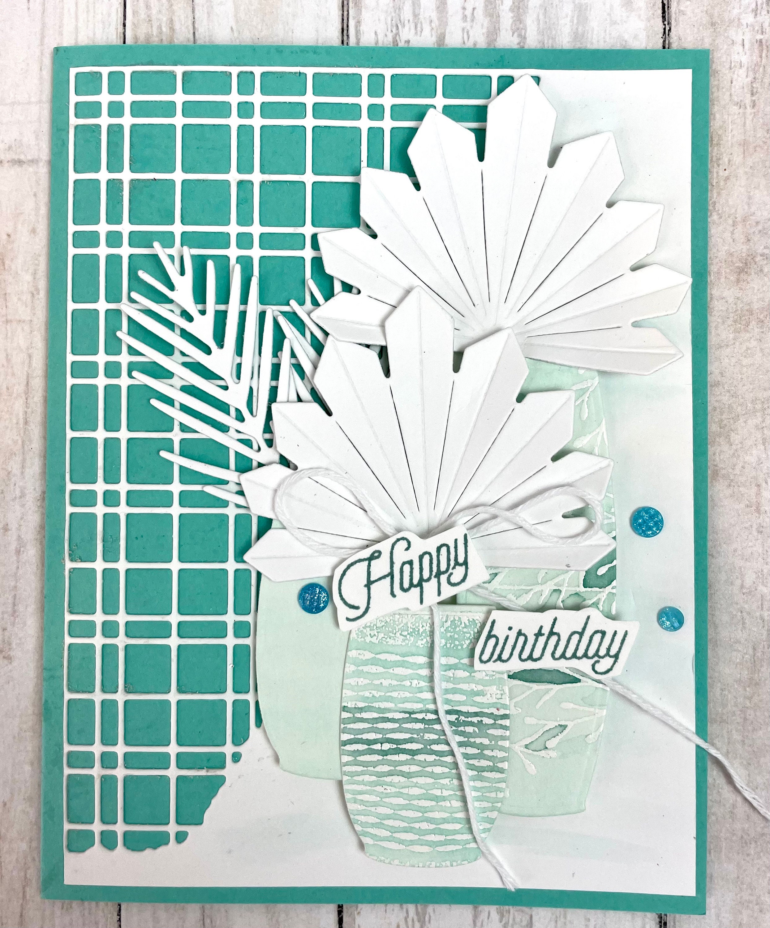 Happy Birthday, Pots , Palms, Earthen Textures, Stampin Up, Greetings ...