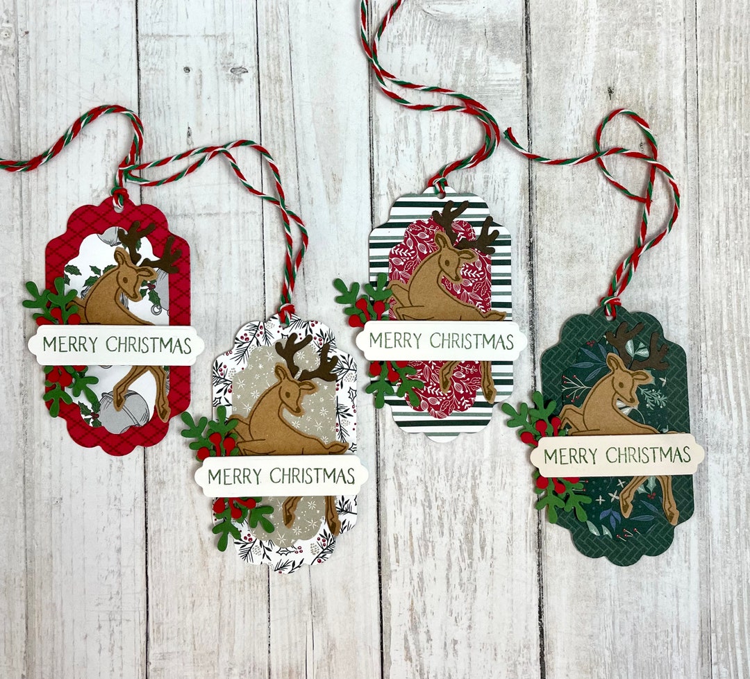 Deer Christmas Tags, Set of Tags, Christmas Gift Tags, Xmas Gift Tags ...