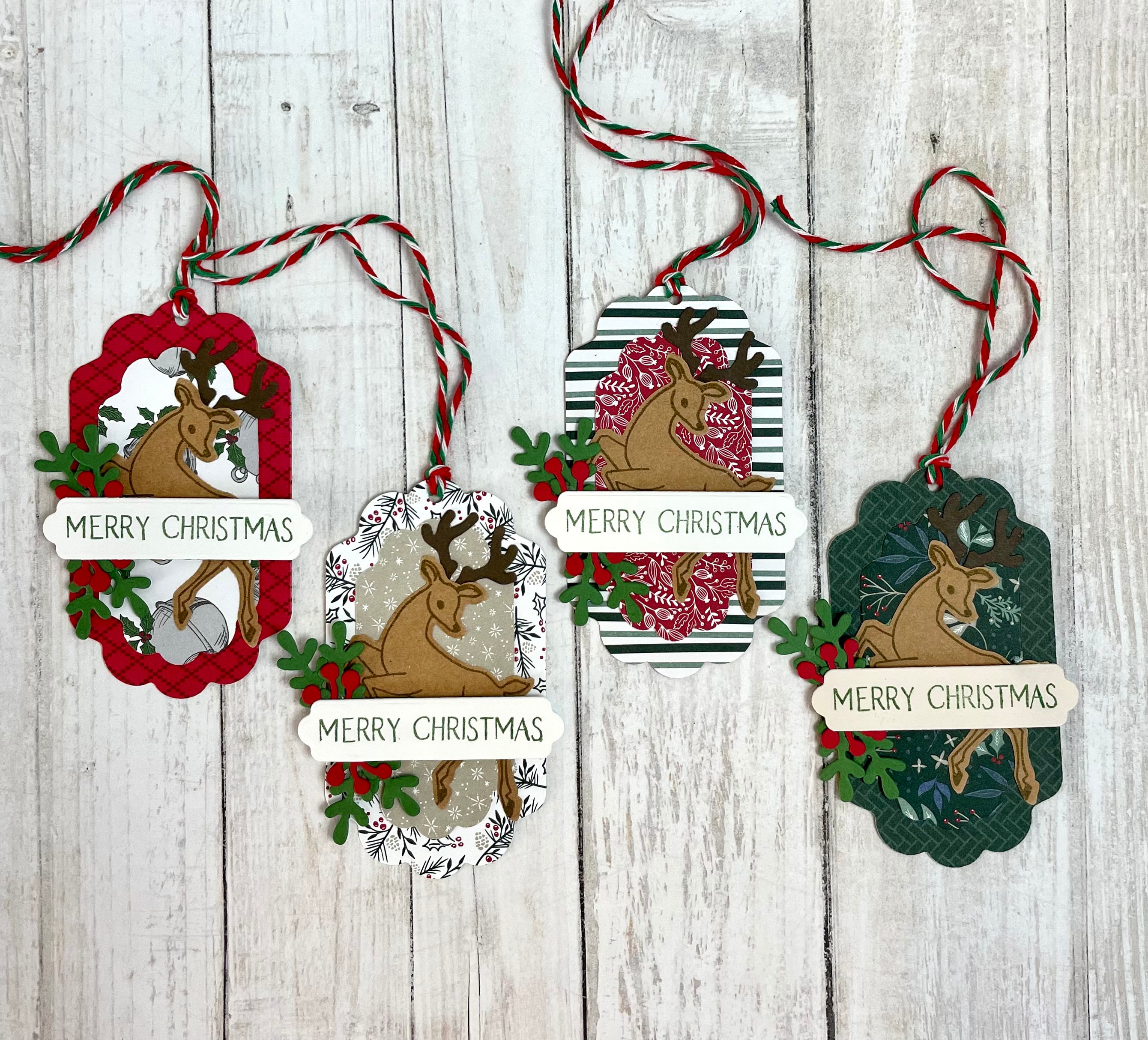 Deer Christmas Tags, Set of Tags, Christmas Gift Tags, Xmas Gift Tags ...