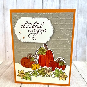 Thanksgiving Cards, Holiday Card, Handmade Thanksgiving Card, Pumpkin ...