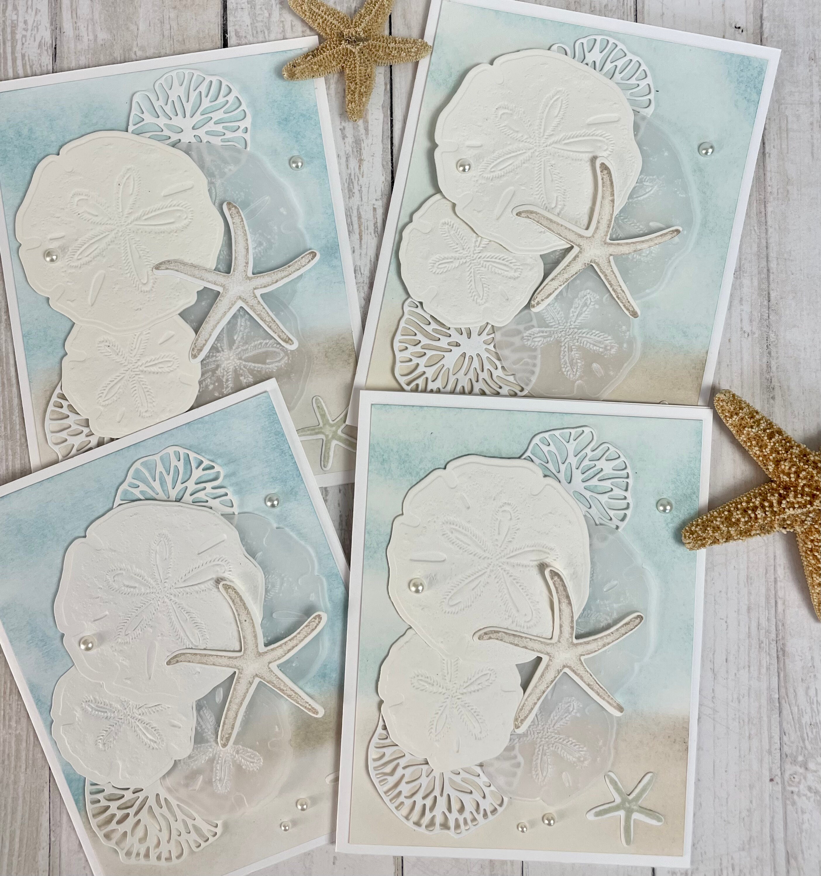 Sand Dollar, Star Fish , Ocean, Sea Shells, Stampin' Up, Blank - Etsy