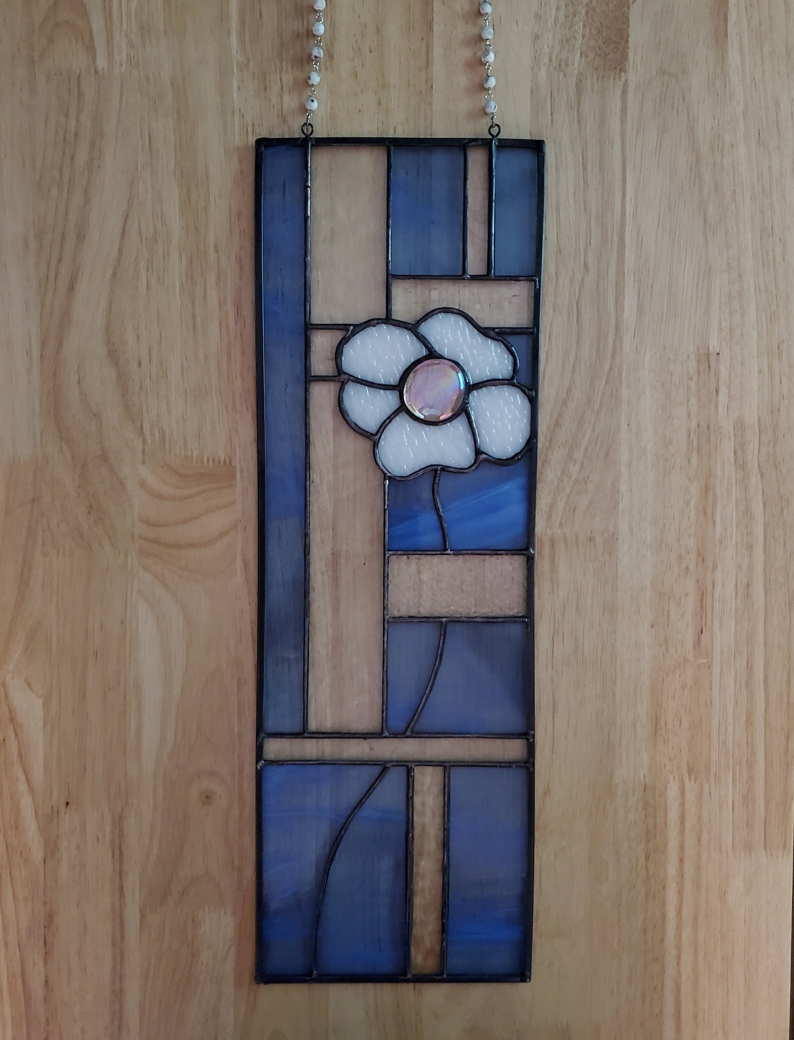 Flower Art Stained Glass Panel - Etsy